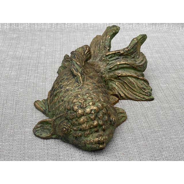 Vintage Cast Iron Goldfish Doorstop | Chairish