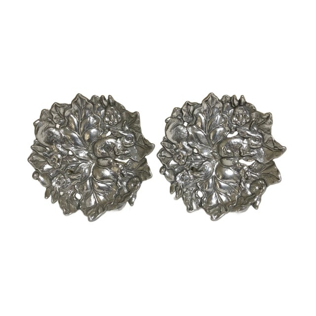 1990s Retired Arthur Court Bunny Rabbit Pedestal Pillar Candle Stands ...