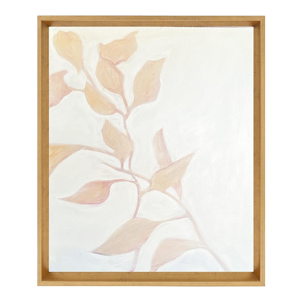 Original Framed Acrylic Botanical Painting Organic Boho Art Floral Wall ...