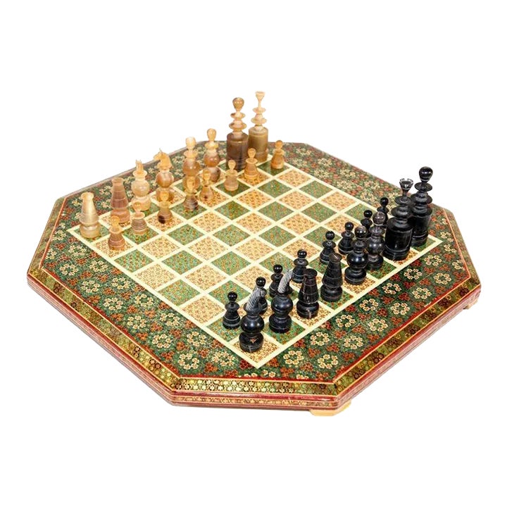 Mosaic Octagonal Chess Game | Chairish