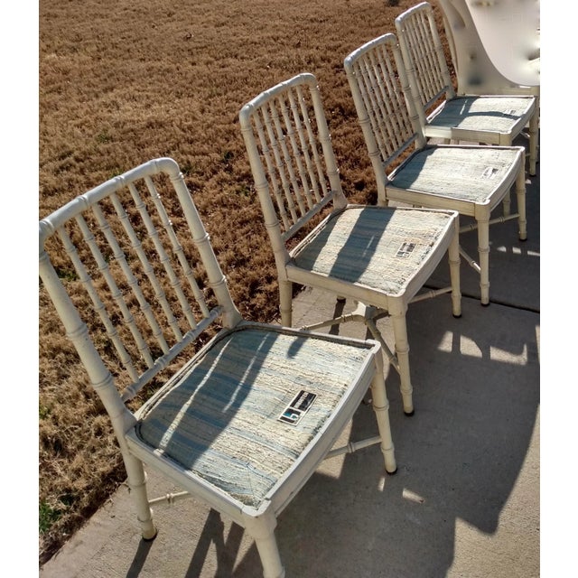 1970s Vintage Hibriten Bernhardt Bamboo Set Four Bamboo Chairs Quality ...
