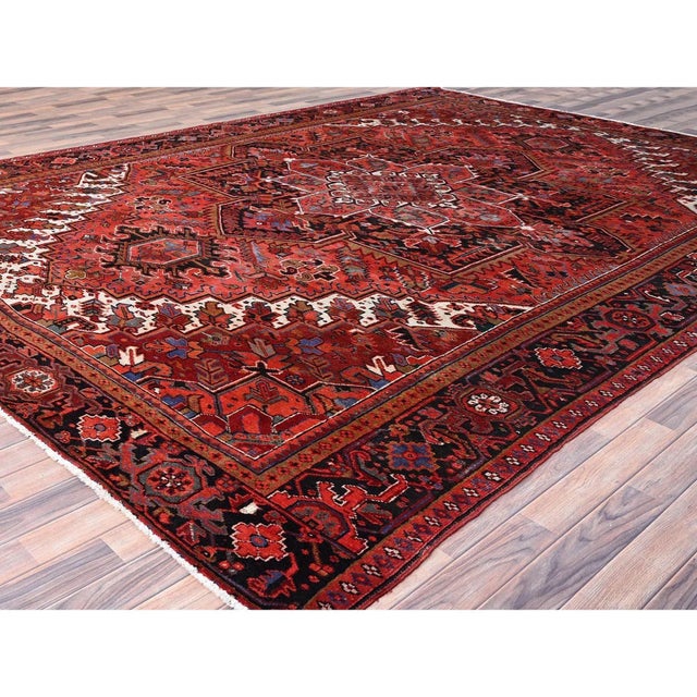 1960s Red Vintage Semi Antique Oriental Rug | Chairish