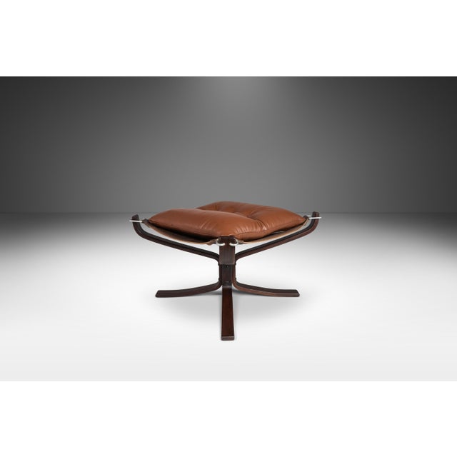 1970s Mid-Century Modern "Falcon" Chair Ottoman in Leather by Sigurd ...