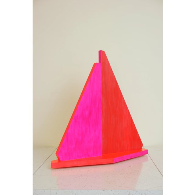 Contemporary Abstract Sailboat Sculpture | Chairish