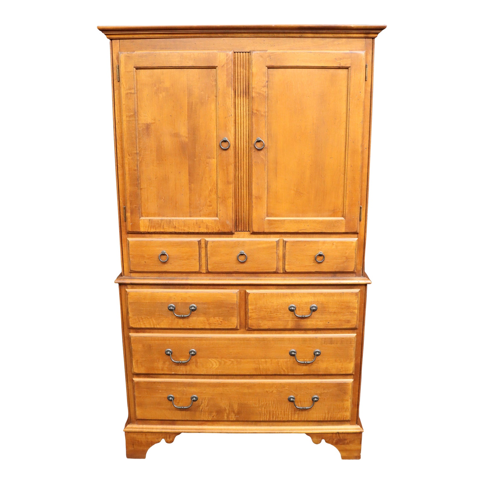 Ethan Allen Country Crossings Maple Linen Press | Chairish