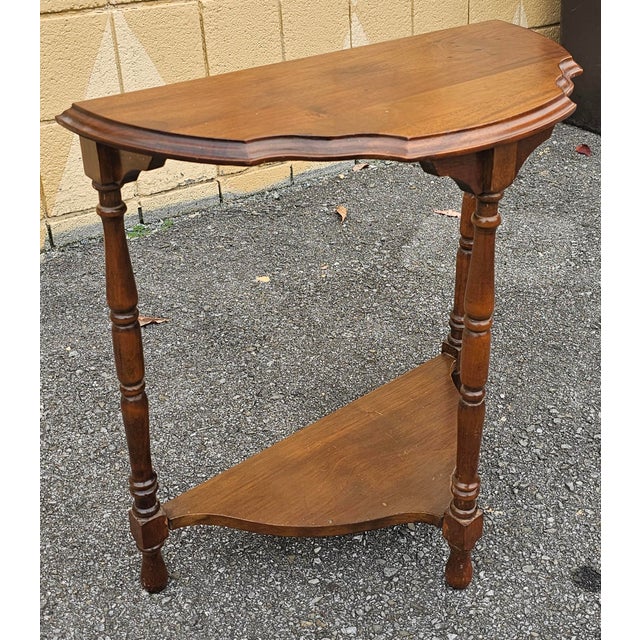 Mid 20th Century Edwardian Style Tiered Mahogany Console Table | Chairish