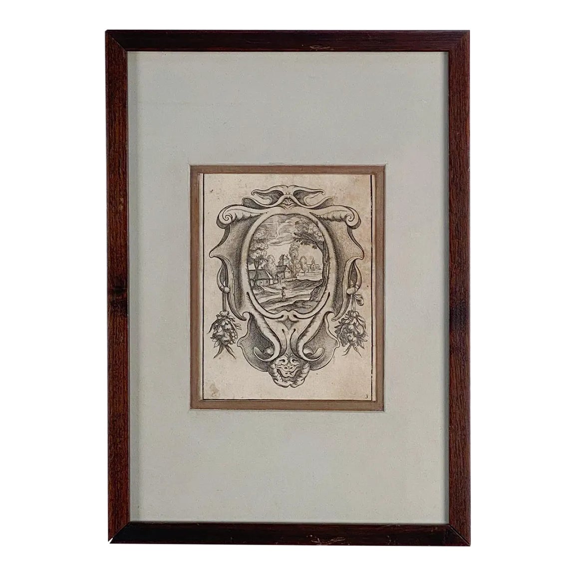16th or 17th Century Engraving of Baroque Themes | Chairish