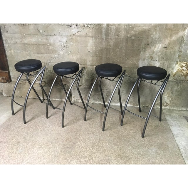 Post Modern Sculptural Bar Stools- Set of 4 | Chairish