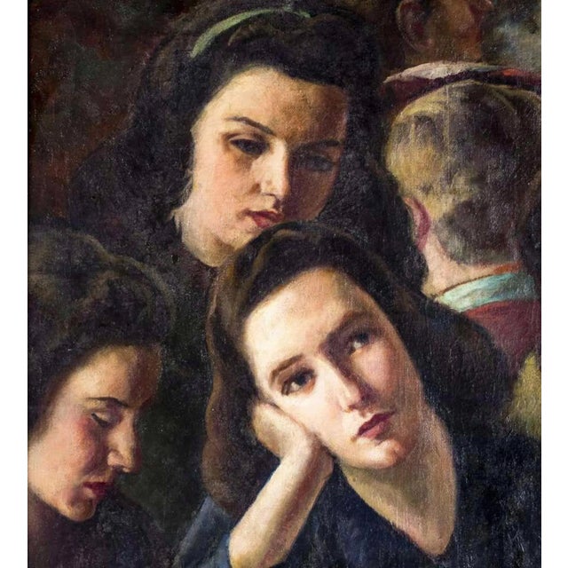 Early 20th Century Daydream Wpa Era Oil Painting on Canvas, Bernard ...