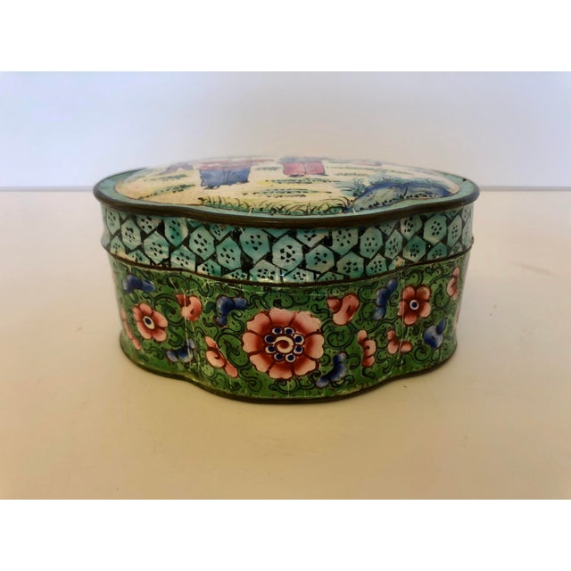 Antique Chinese Canton Enamel Box | Chairish