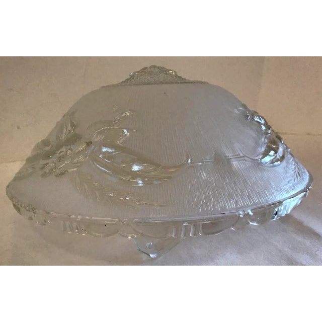 Vintage Frosted Glass Light Fixture Cover | Chairish