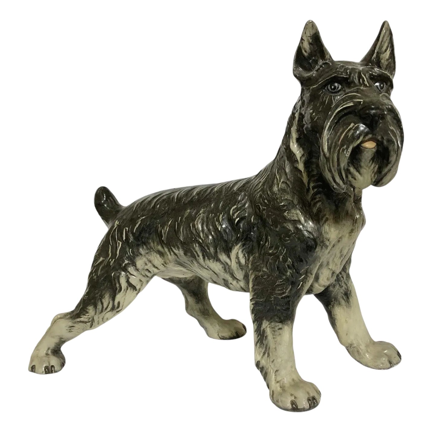 Vintage Marwal Industries Large Schnauzer Dog Sculpture | Chairish