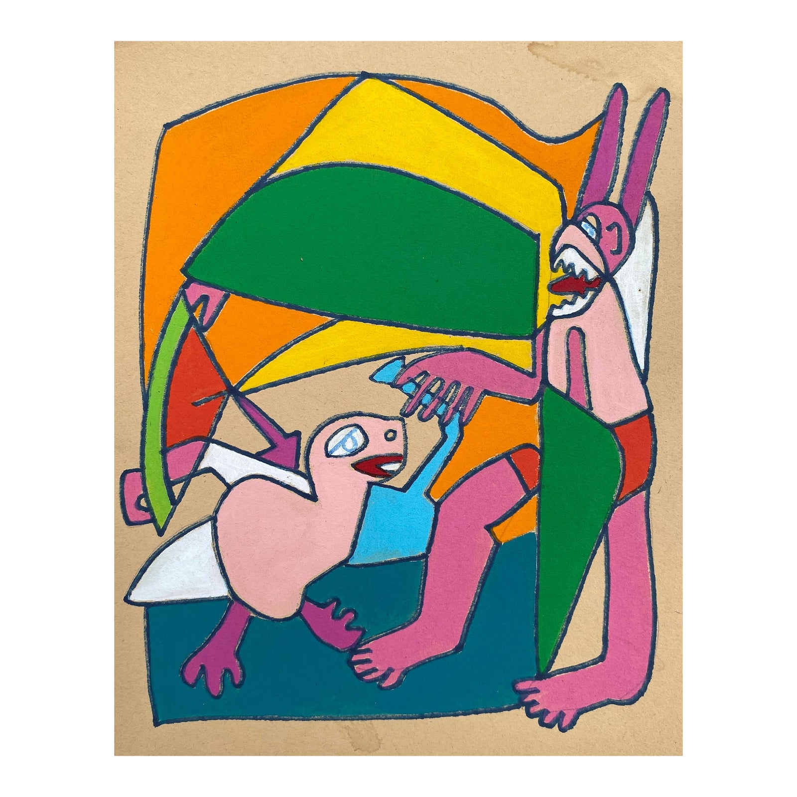 1970s Larry Connatser Modern Painting | Chairish