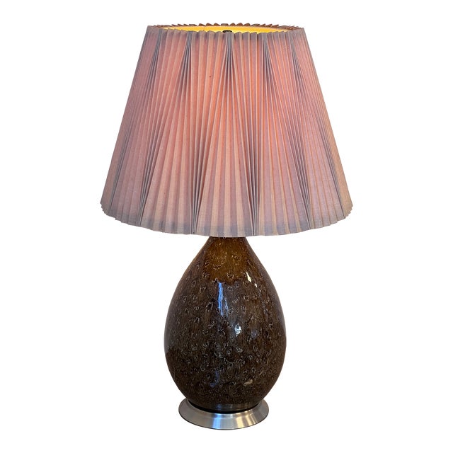 Vintage Mid Century Earth Tone Ceramic Table Lamp | Chairish