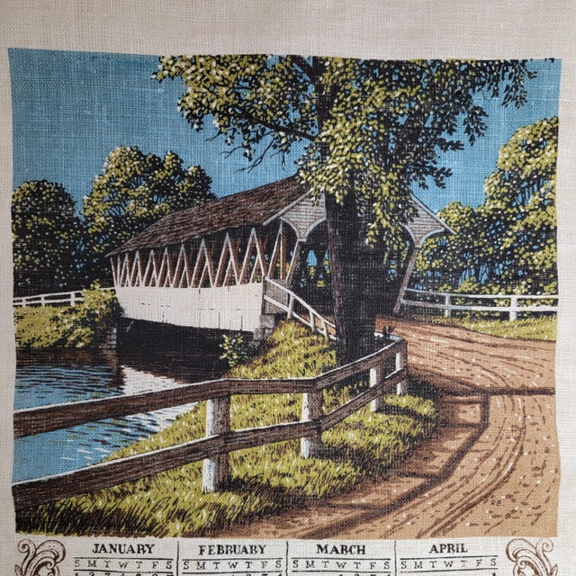 Vintage 1978 Cloth Repeater Calendar | Chairish