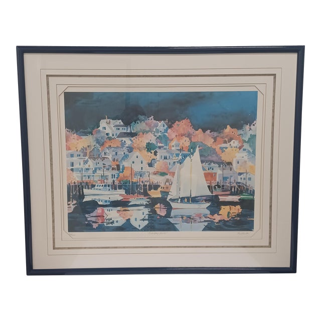 Late 20th Century Large Signed and Numbered Framed Lithograph Titled ...