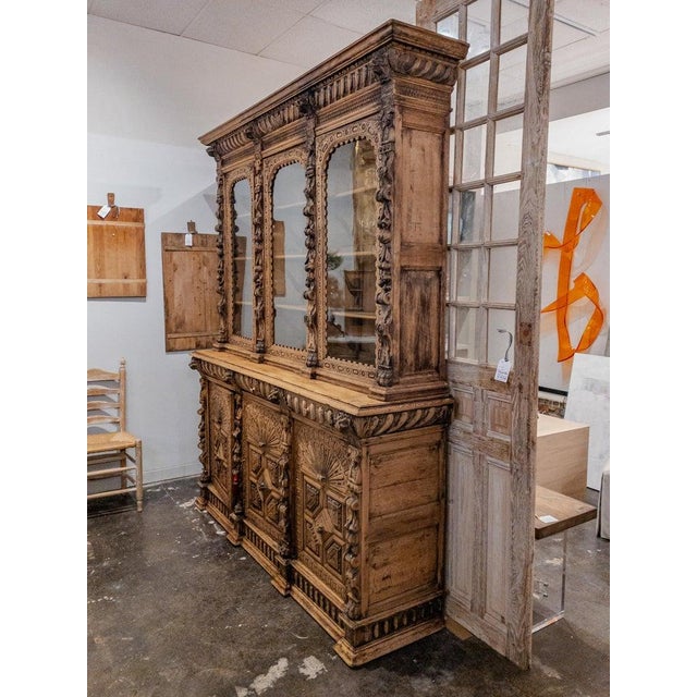 Antique Carved French Hunt Cabinet | Chairish