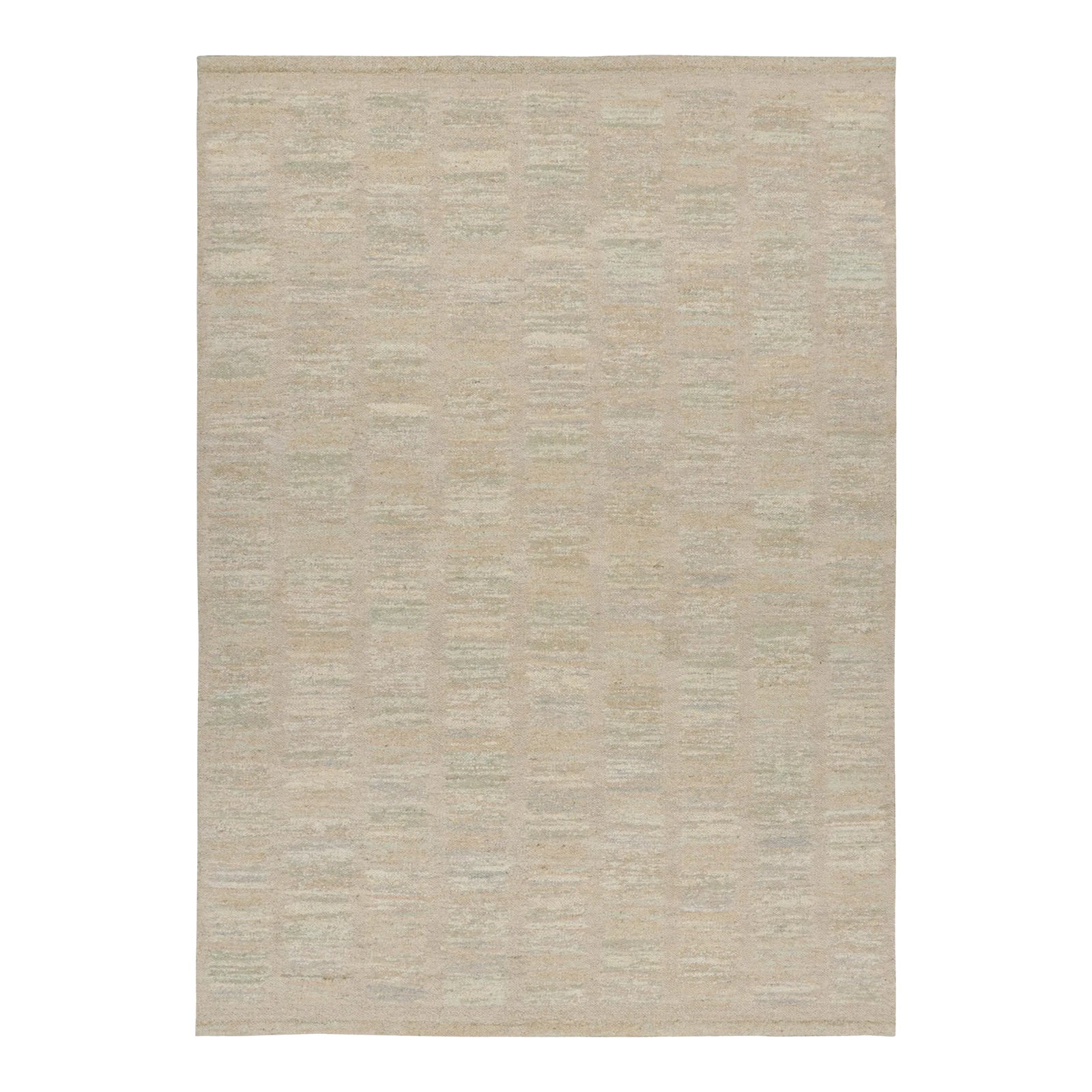 Rug & Kilim’s Scandinavian Style Rug in Beige, With Colorful Geometric ...