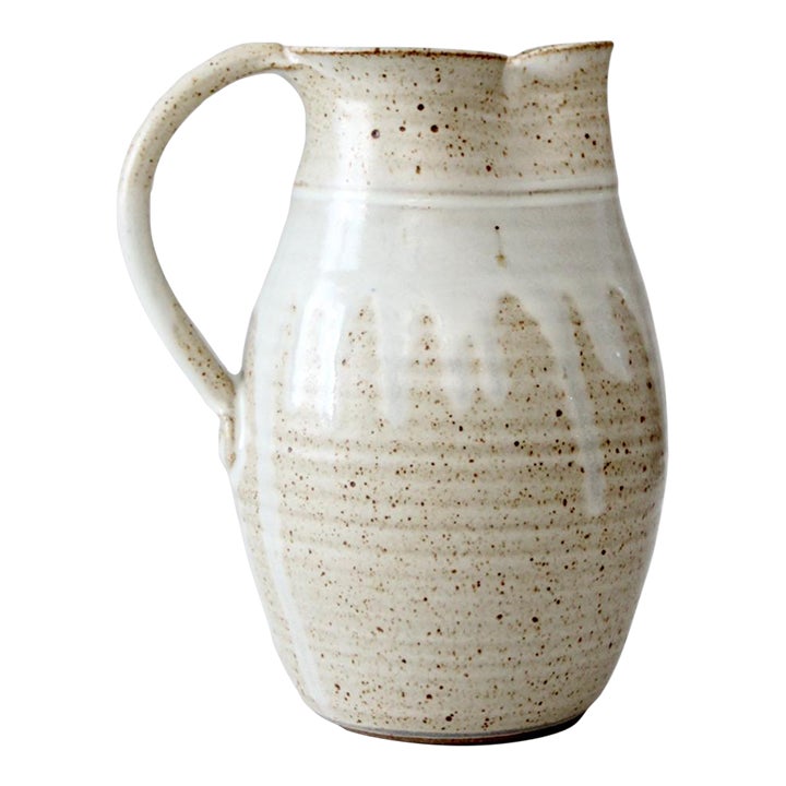 Vintage Pottery Pitcher | Chairish