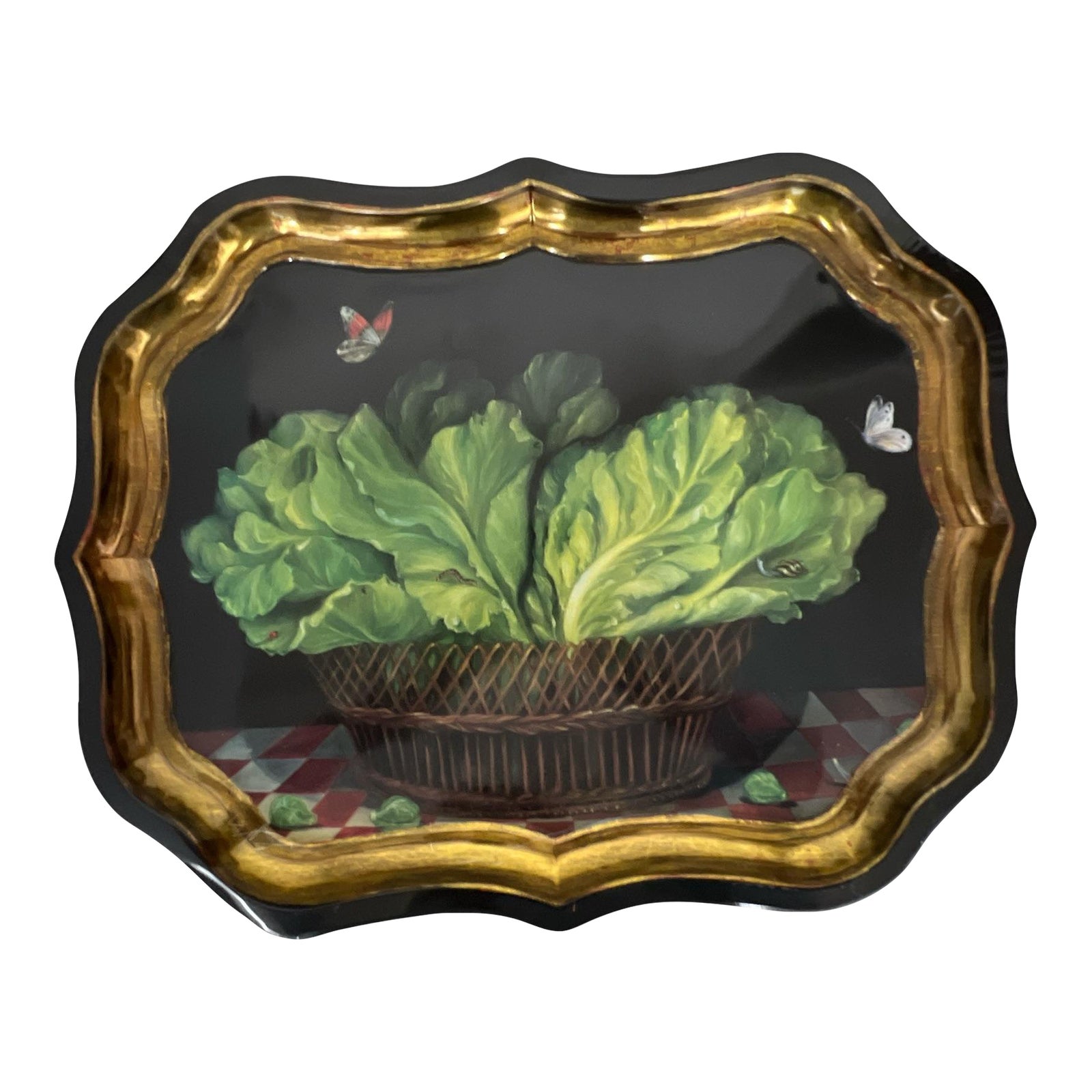 Vintage 1990s Tray With Design Based on Painting by Mimi Roberts, Made ...
