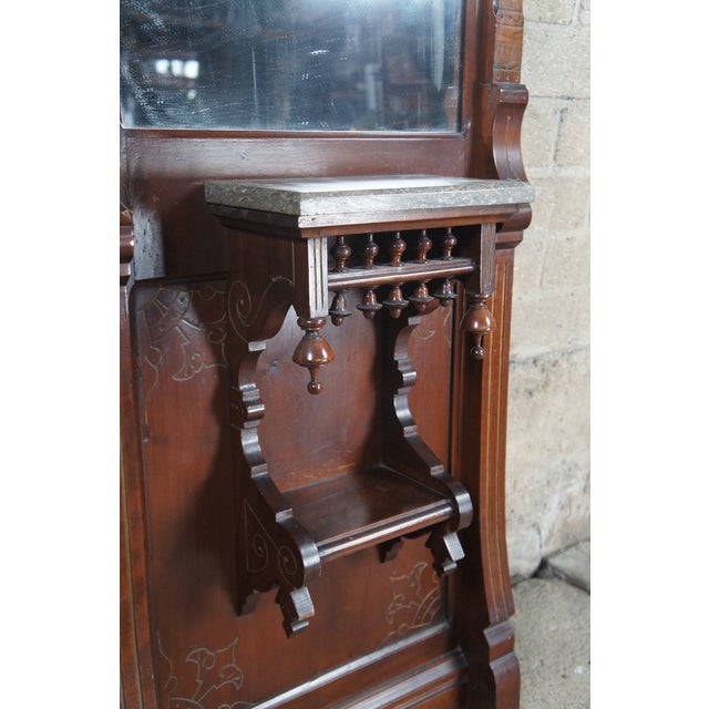 Antique Victorian Eastlake Mahogany Hall Parlor Entry Vanity Pier ...