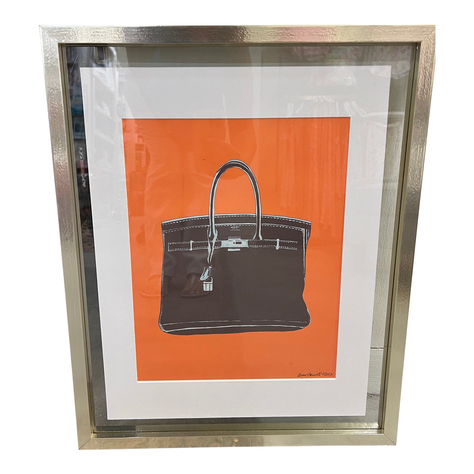 Hermes Birkin Bag Print Framed | Chairish