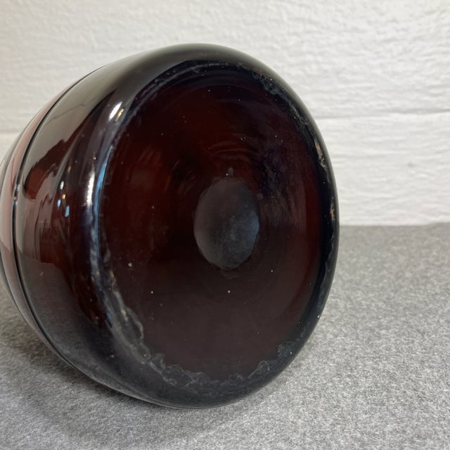 Vintage Studio Amethyst Art Glass Vase | Chairish