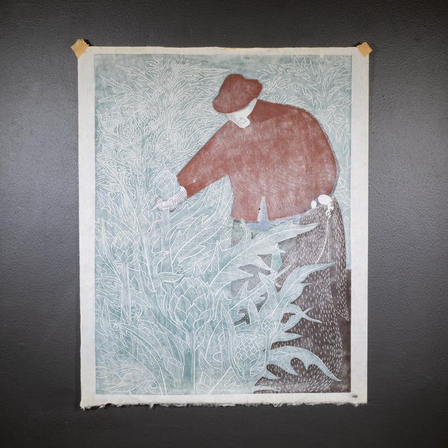 Emmy Lou Packard "Artichoke Pickers", Signed, 1950 | Chairish