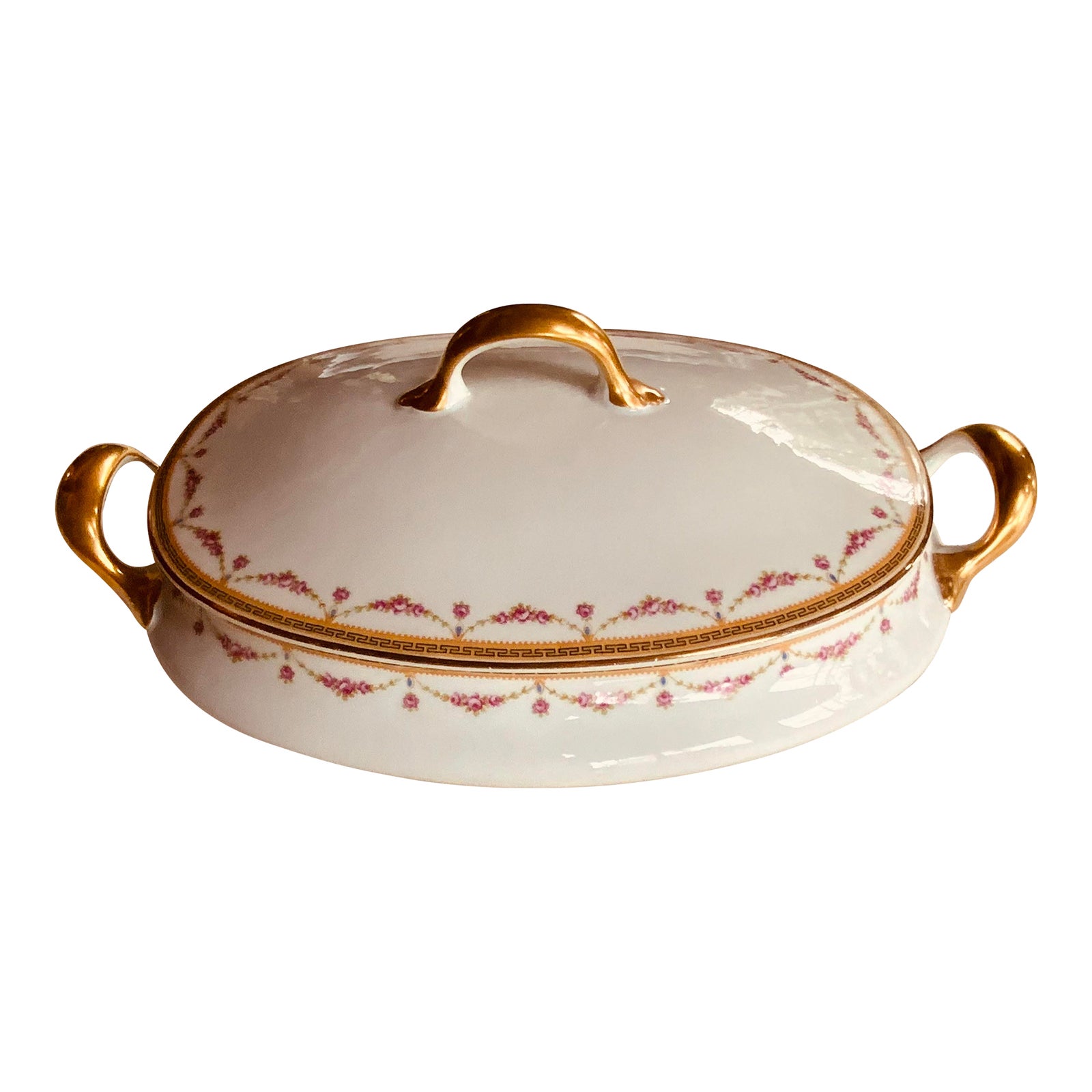 1920s French Porcelain Tureen With Lid | Chairish