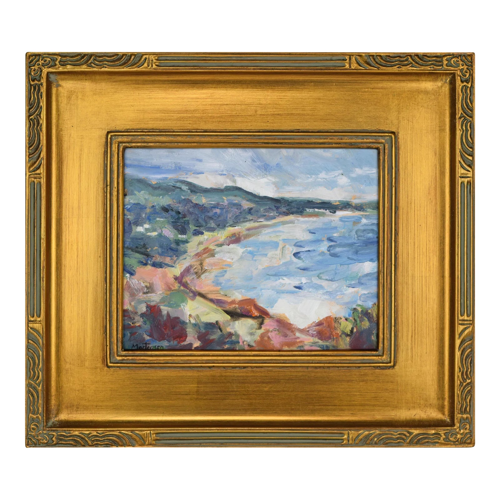 Contemporary Impressionst Coastal Seascape Oil Painting | Chairish