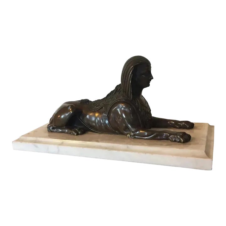 Antique 19th Century Grand Tour Egyptian Revival Bronze Sphinx ...