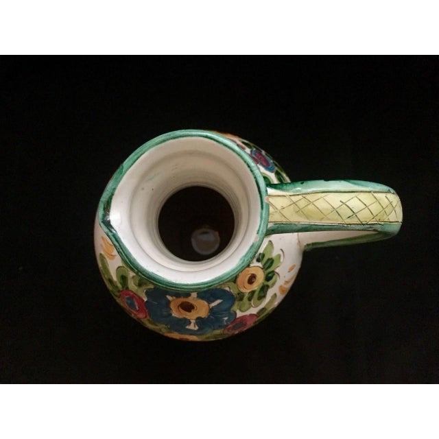 1970s Vintage Italian Pottery Floral Sgraffito Set - Pitcher & Vase- 2 ...