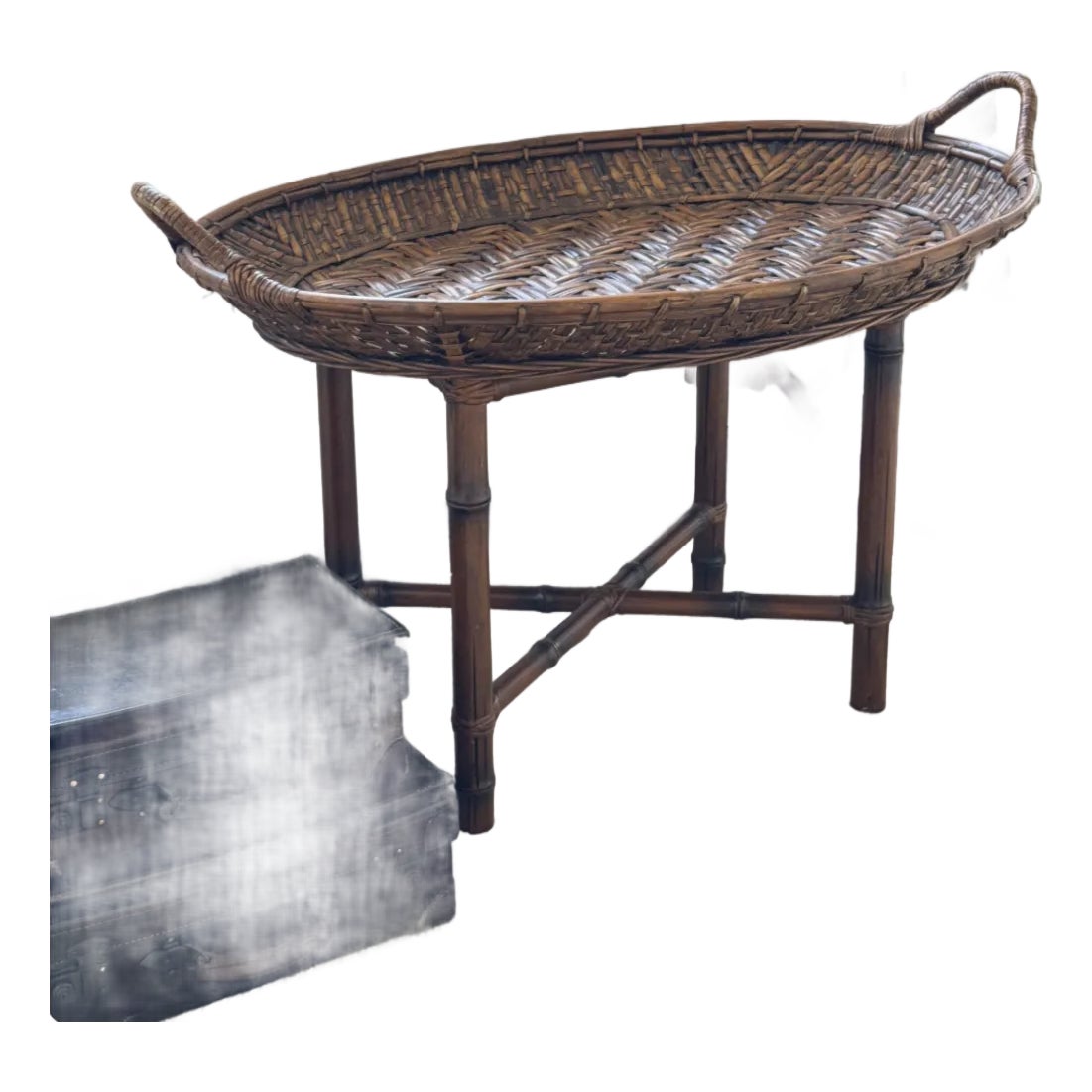 Polo Ralph Lauren Rattan Tray Table or Side Table or Coffee Table With ...