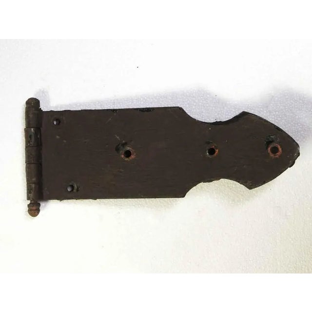 Pair of Early 20th Century Cast Iron Strap Antique Door Hinges | Chairish