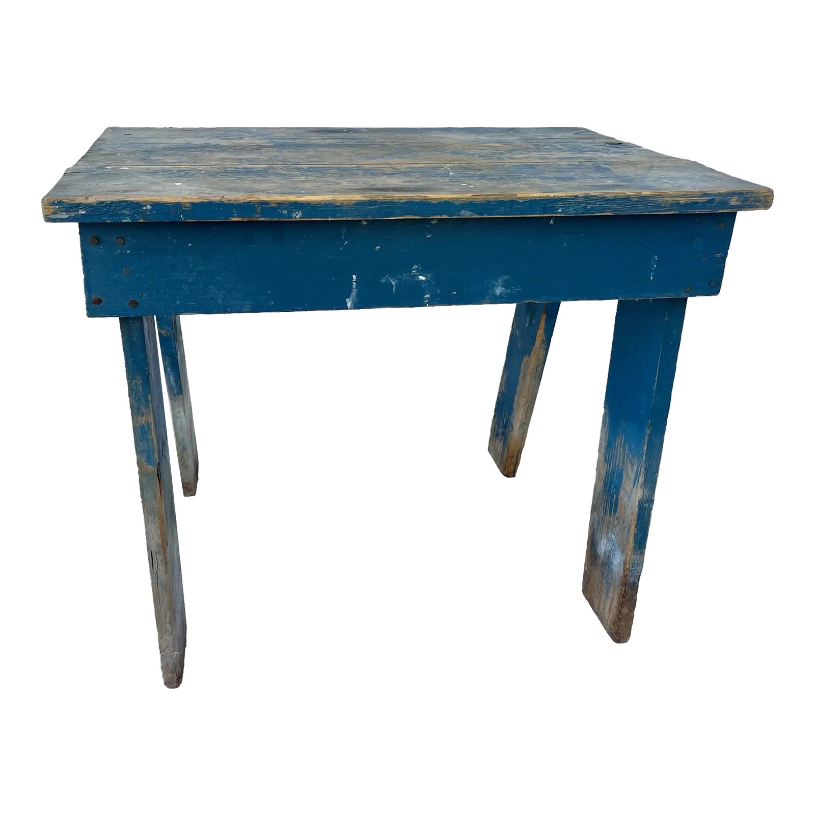 Primitive Milk Paint Bench | Chairish
