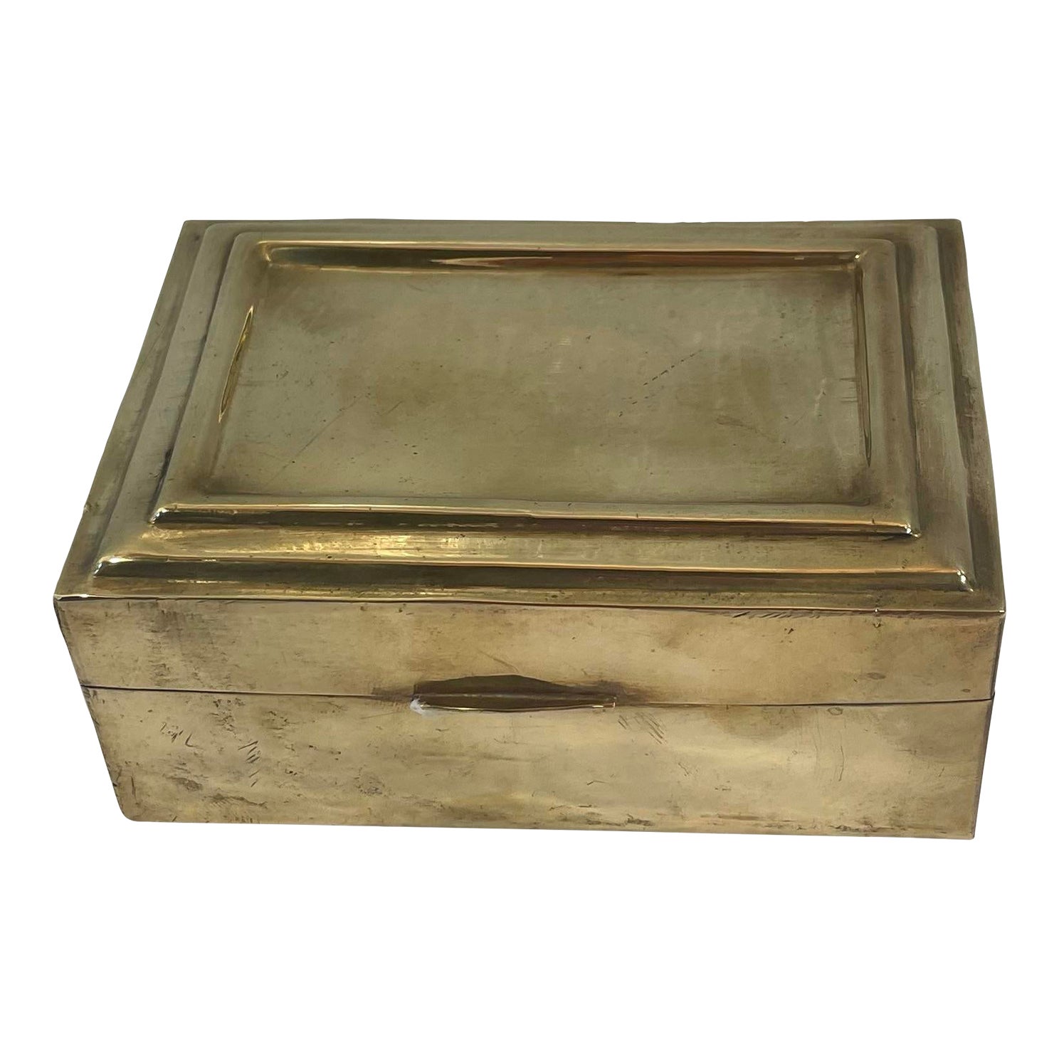 Vintage Brass Hinged Trinket Box | Chairish