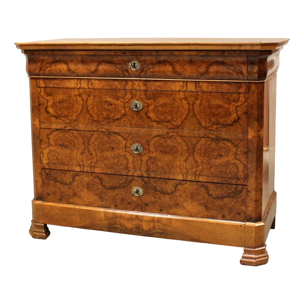 Antique Louis Philippe Chest of Drawers in Walnut | Chairish