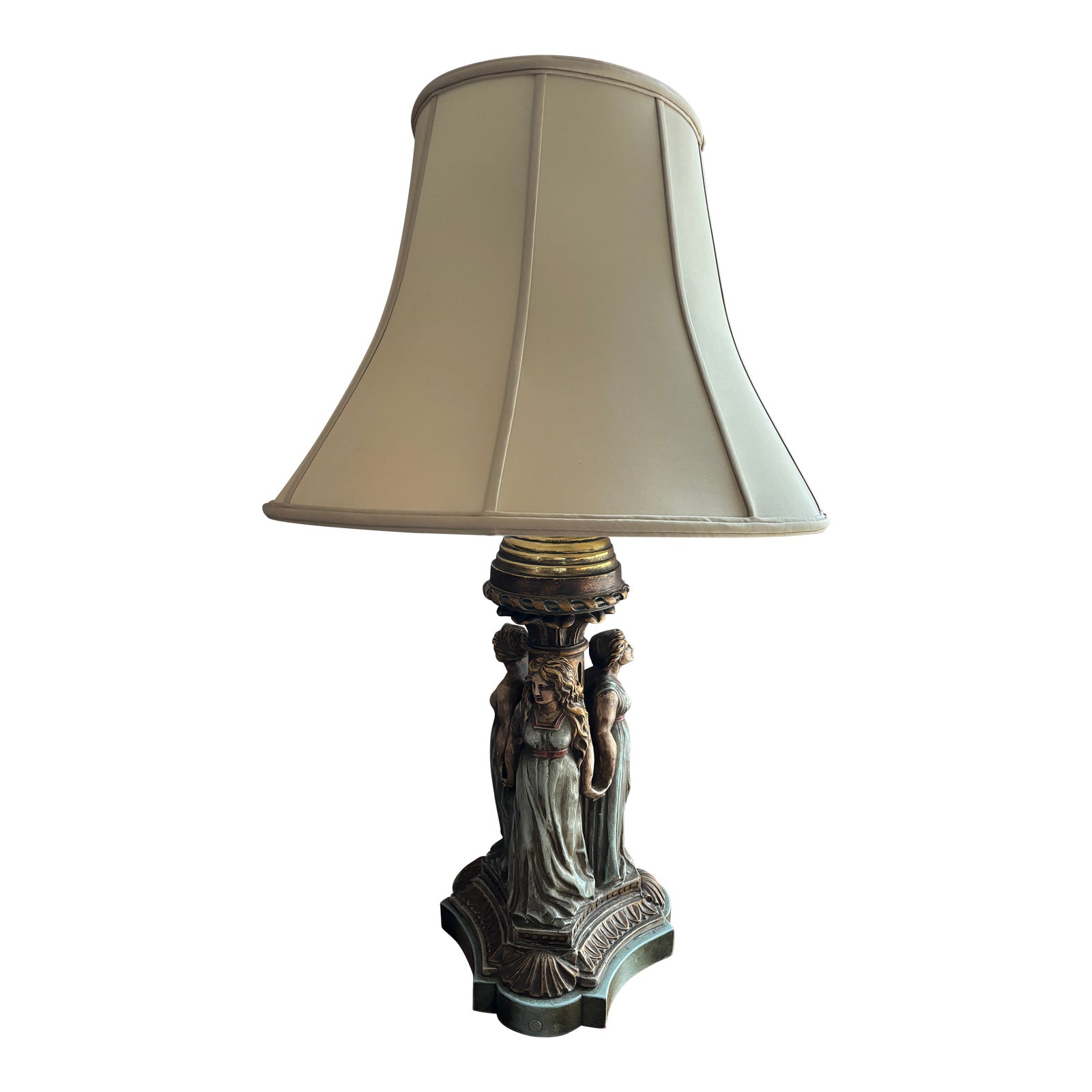 1940s Three Muses Sculpture Lamp | Chairish