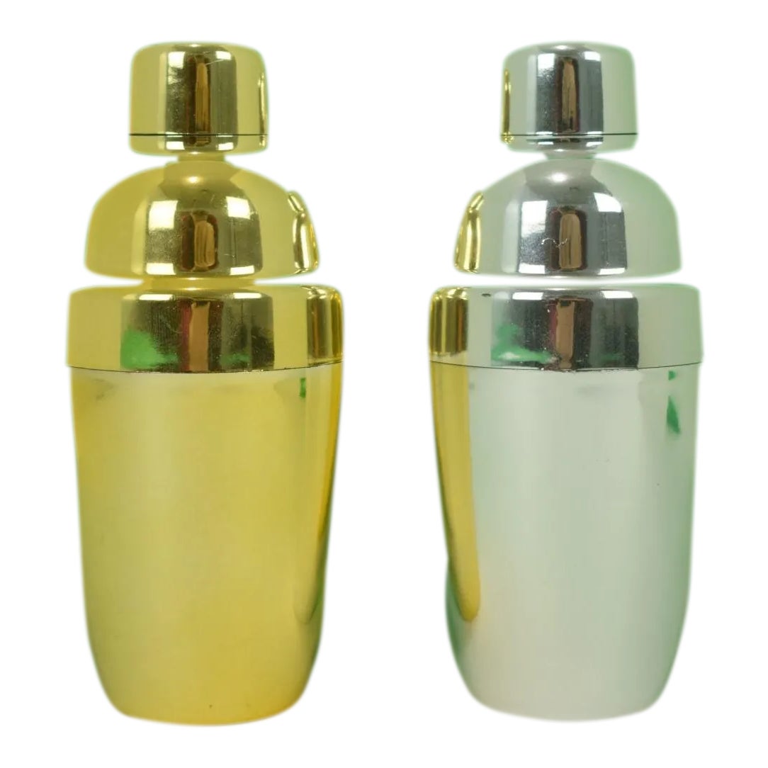 Single Serving Plated Martini Shakers - a Pair | Chairish