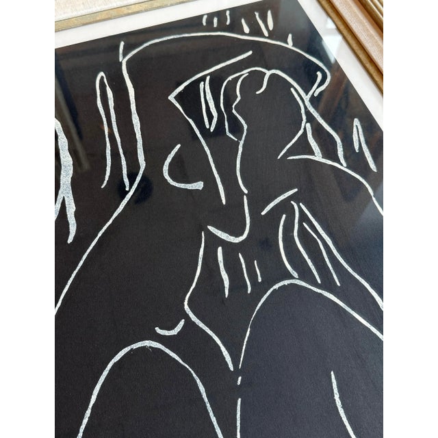 Figure Seated Modern Figurative Original Print of a Woman | Chairish