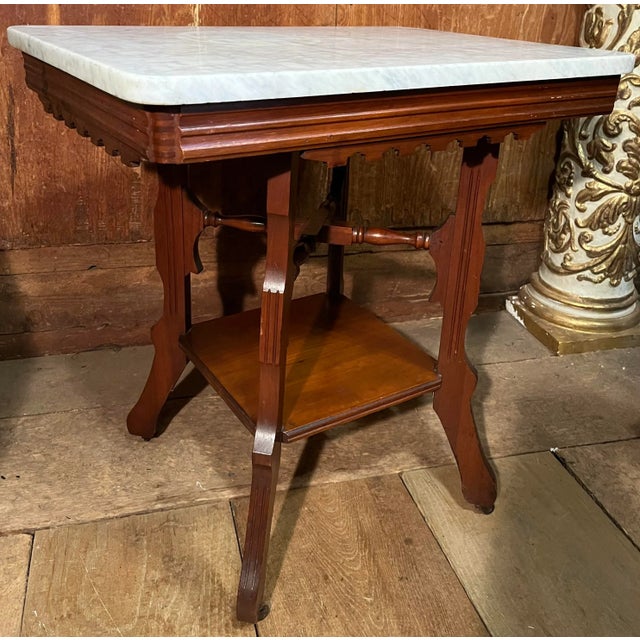 1910s Antique Victorian Walnut Parlor Table | Chairish