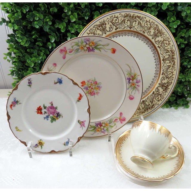Vintage Mismatched China Dinnerware Set, Service for 6 (24 Pieces ...