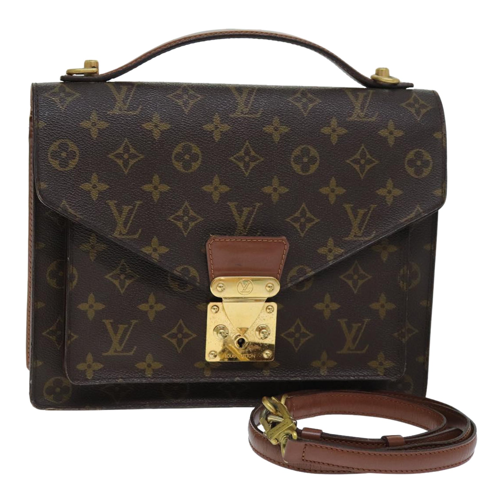 Louis Vuitton Monogram Monceau 2Way Hand Bag M51185 Lv Auth 72261 ...