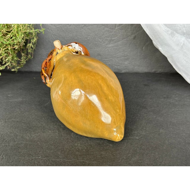 Art Pottery Lemon Fruit Sculpture Figurine | Chairish