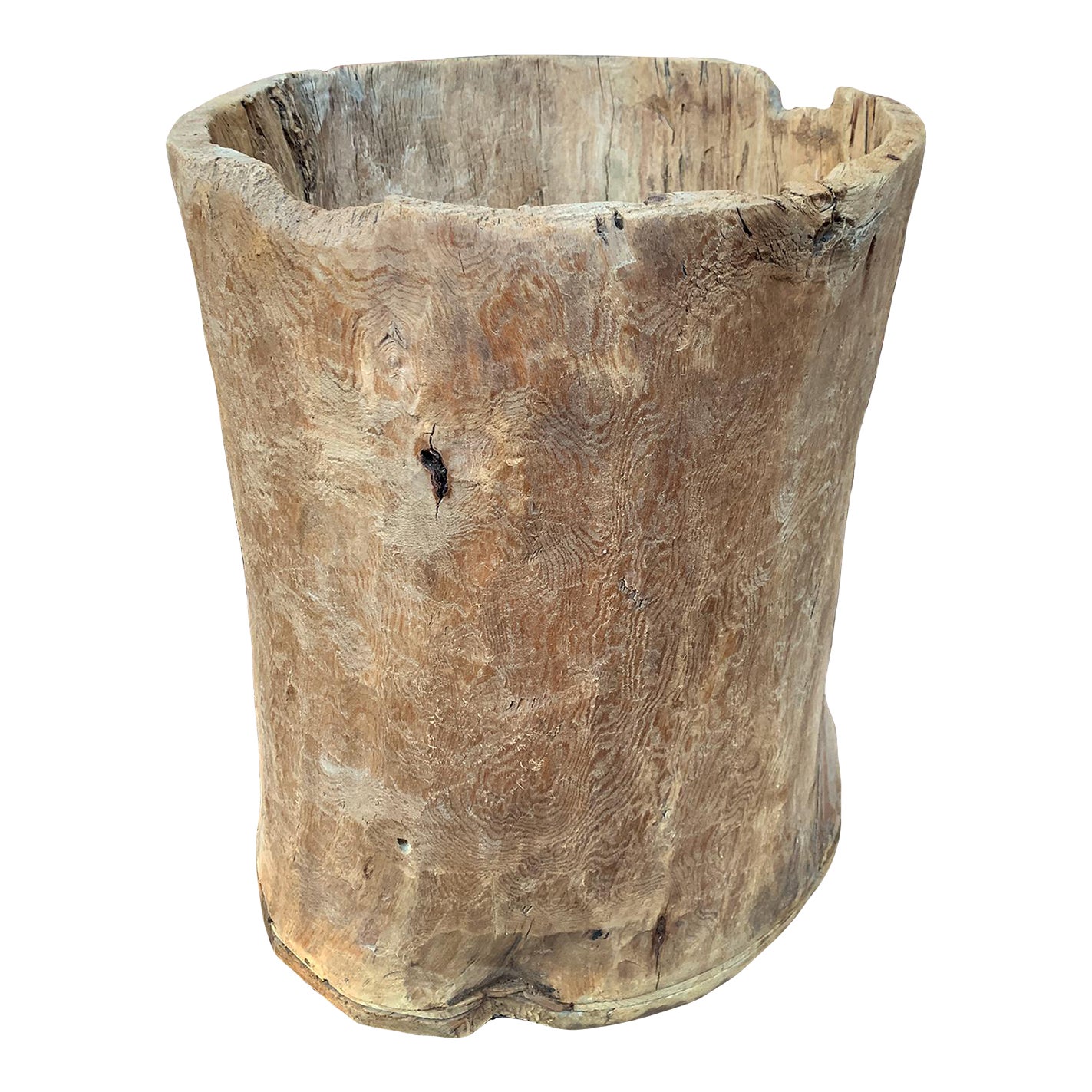19th Century Hand-Carved Hornbeam Barrel | Chairish