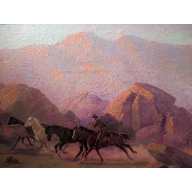 Charles Damrow Western Scene, c.1960 | Chairish