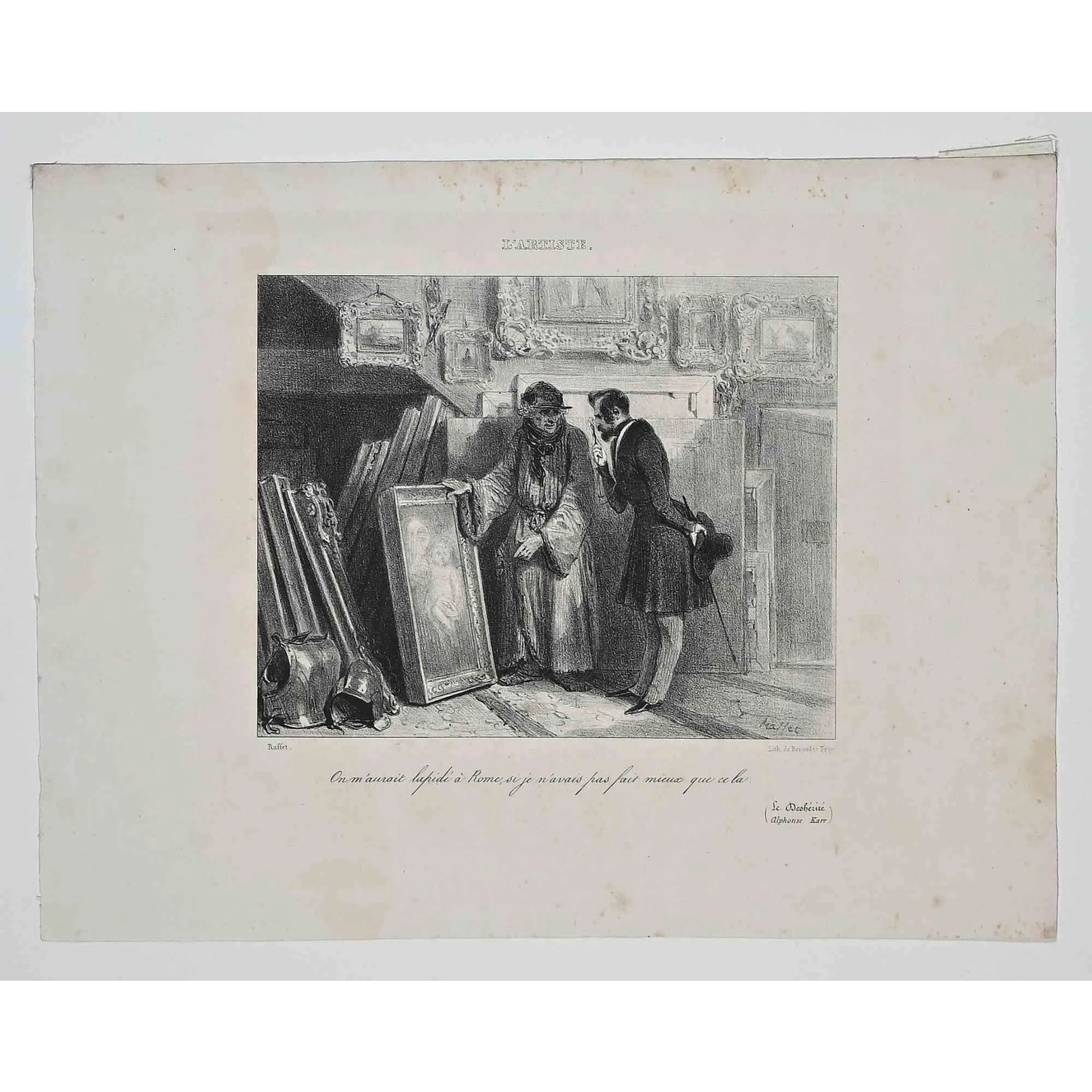 Denis Auguste Marie Raffet, The Artist, Original Lithograph, 1836 ...