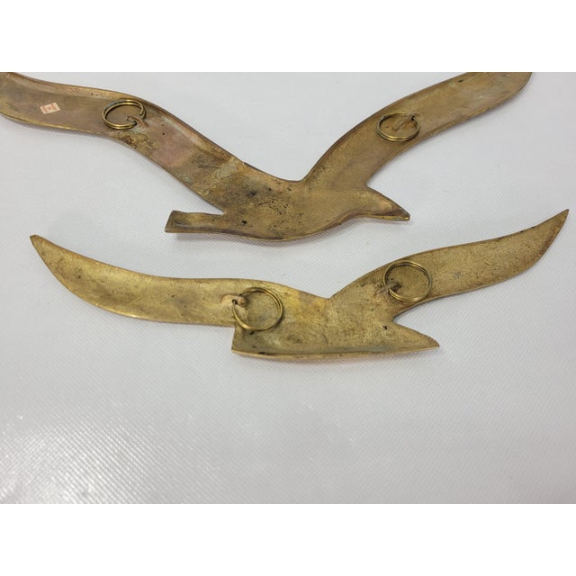 Mid Century Modern Seagull's Brass Metal Wall Art - a Pair | Chairish