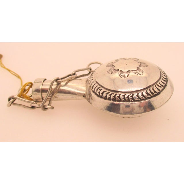Sterling Silver Native American Tobacco Bottle/ Snuff Bottle | Chairish