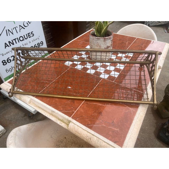 Antique Brass Train Luggage Rack | Chairish